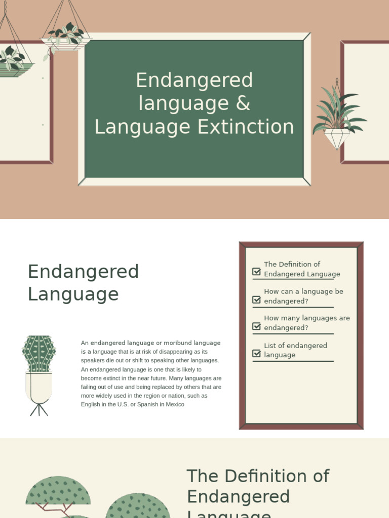 Endangered Language & Language Extinction | PDF | Identity Politics ...