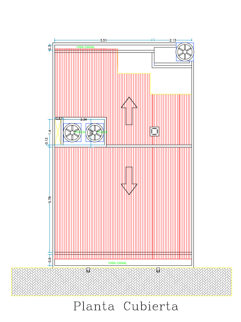 Plano Arquitectonico Cubierta Planta | PDF