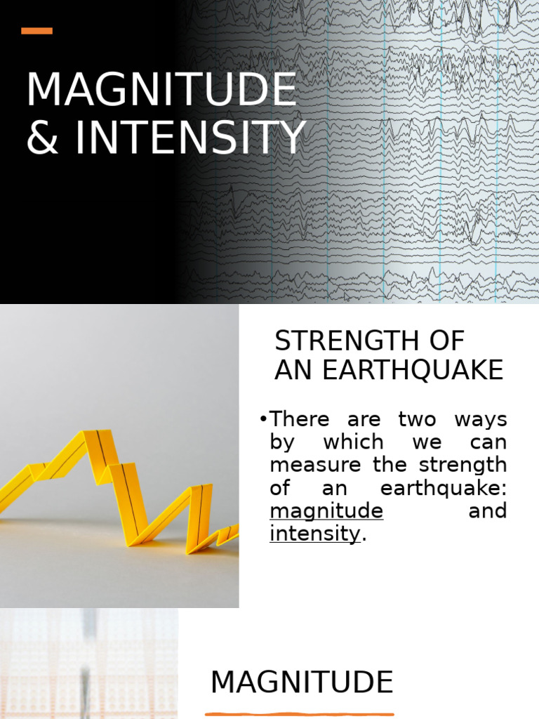 Magnitude and Intensity | PDF | Tsunami | Moment Magnitude Scale