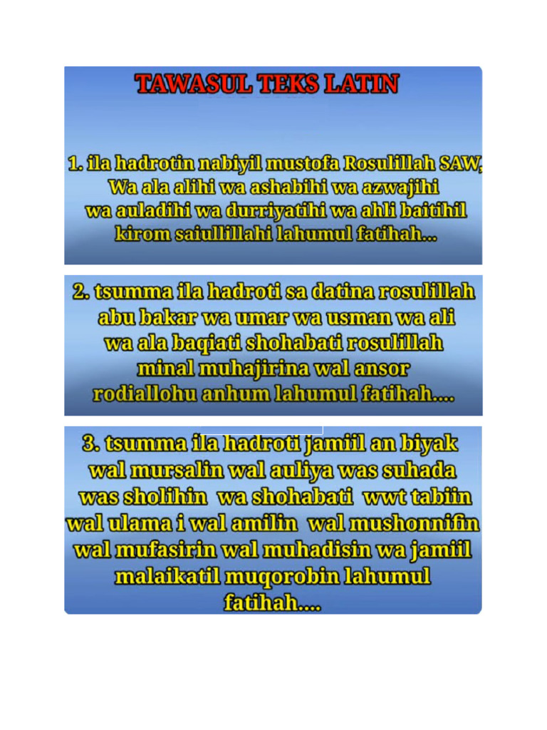 TAWASSUL | PDF
