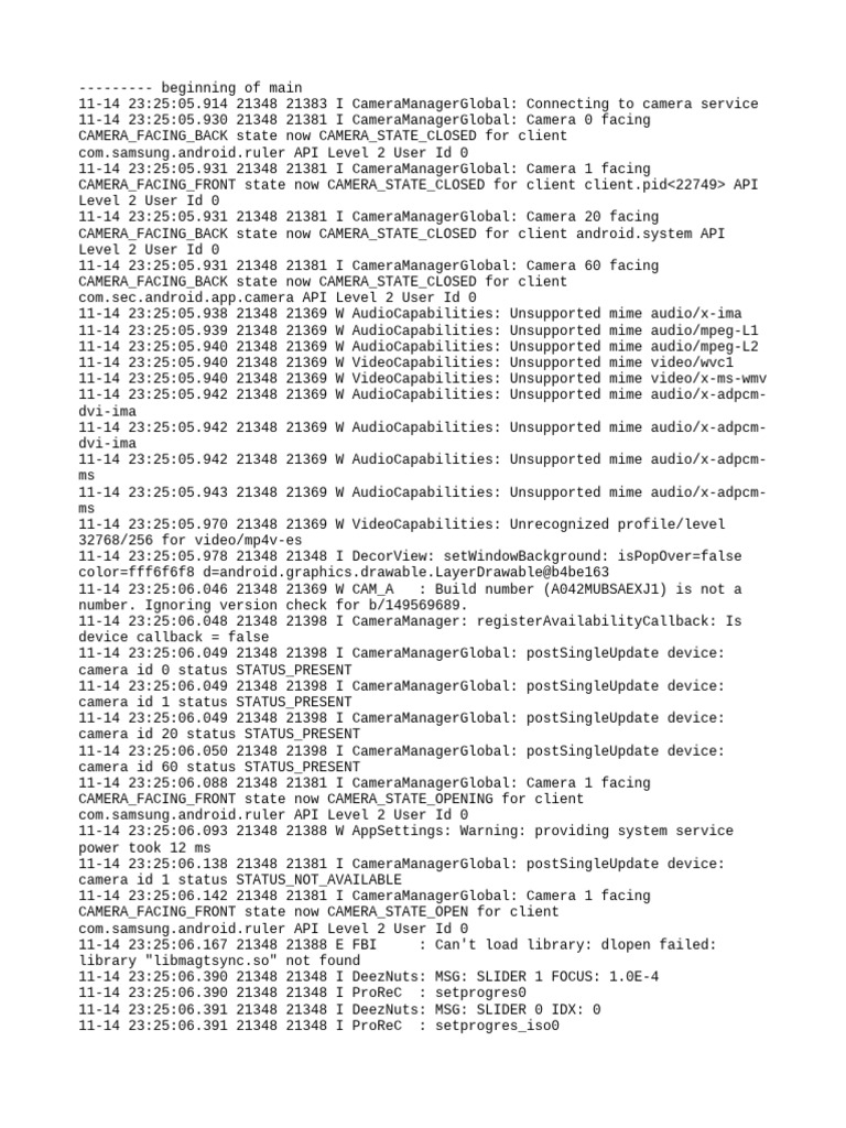 Logcat 1731637505736 | PDF | Computing Platforms | System Software