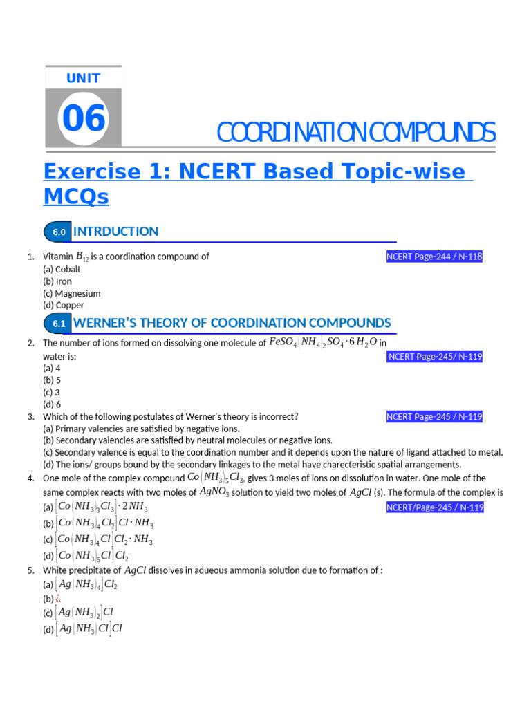 Coordination Compounds | PDF | Coordination Complex | Ligand