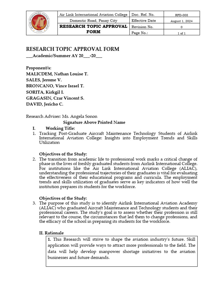 Group4 - Research Topic Approval Form | PDF