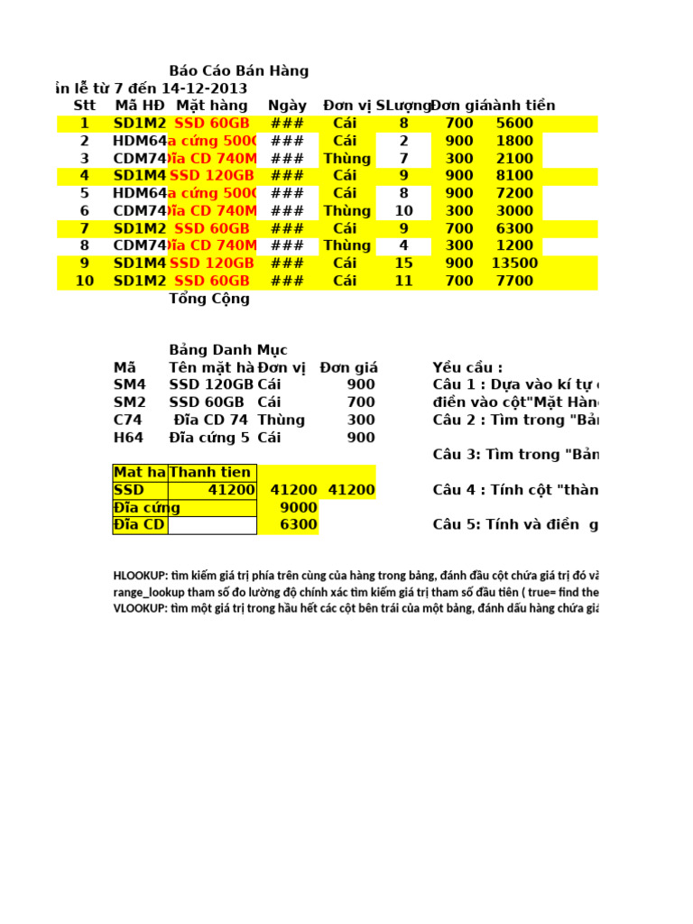 Thuc Hanh c3 - VHlookup - Left Right Mid | PDF Thuc Hanh c3 - VHlookup - Left Right Mid | PDF