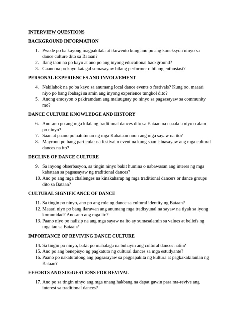 Interview Questions | PDF