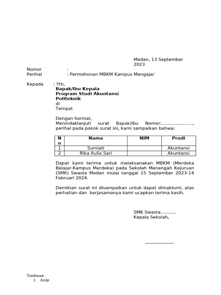 Surat Balasan Izin Riset | PDF
