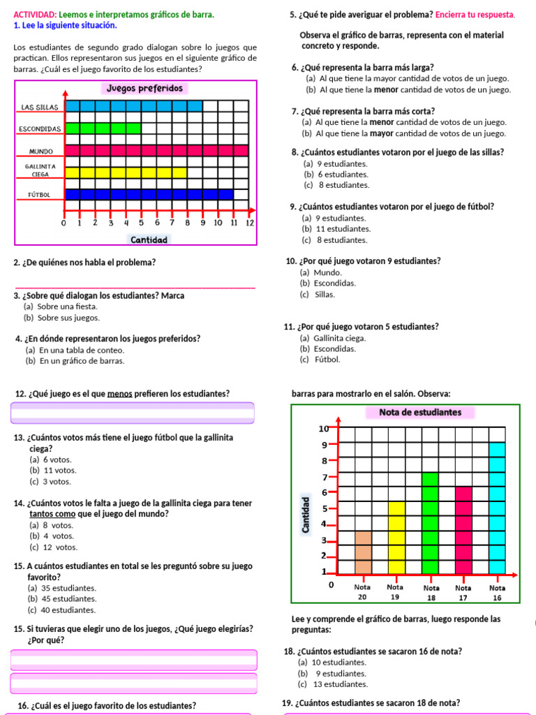 Ficha #9 Viernes 15 de Noviembre Leemos e Interpretamos Gráficos de ...