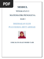 MATEMATIK TINGKATAN 3 (BAB 3 MATEMATIK PENGGUNA) - Quizizz | PDF