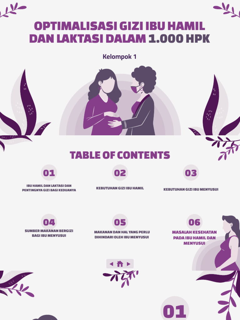 Kelompok 1 - Optimalisasi Gizi Ibu Hamil Dan Laktasi Dalam 1.000 HPK - PPT | PDF