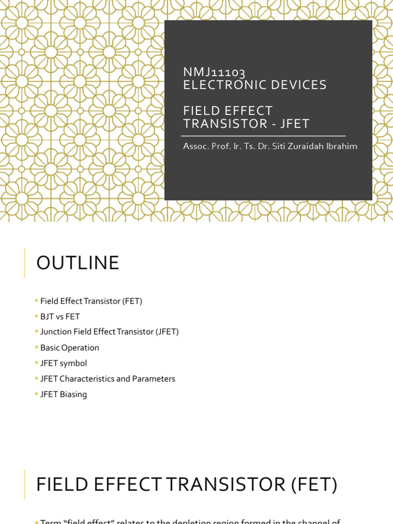 JFET | PDF | Field Effect Transistor | Bipolar Junction Transistor