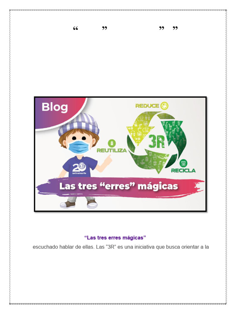 Las Tres RRR 5A | PDF | Reciclaje | Residuos