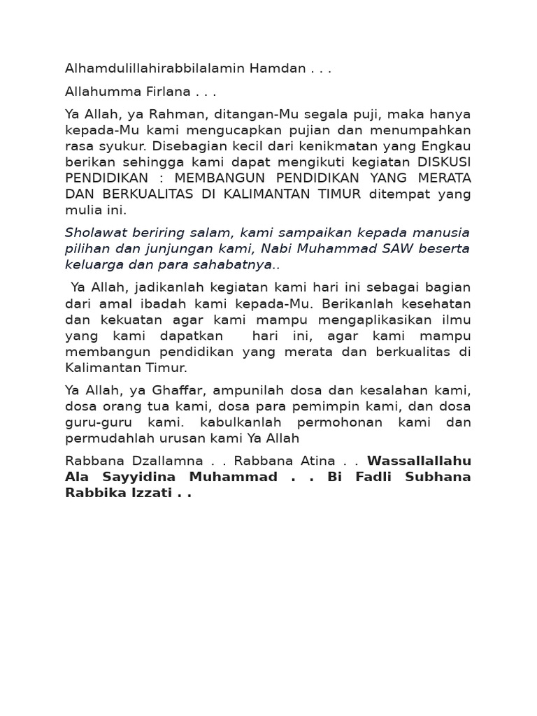 Teks Doa | PDF | Pengembangan Diri | Agama & Spiritualitas