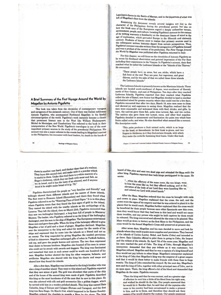 GE 2 Assigned Reading Summary of First Voyage | PDF