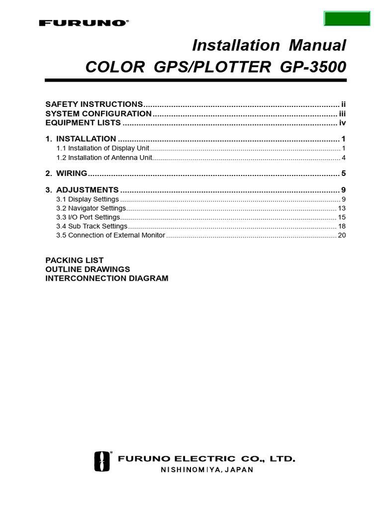 GP-3500 Ime-44210-A2 | PDF | Electrical Connector | Compass