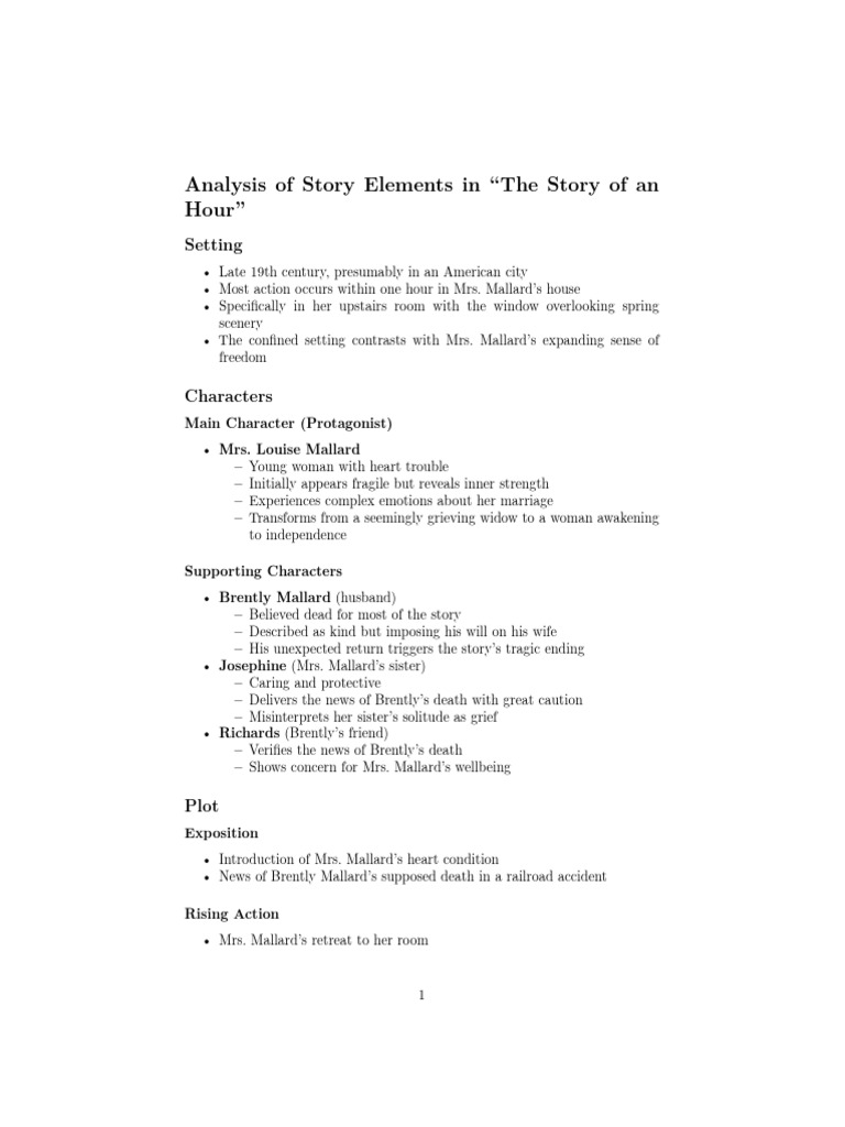 Story Elements Analysis | PDF | Grief | Narration