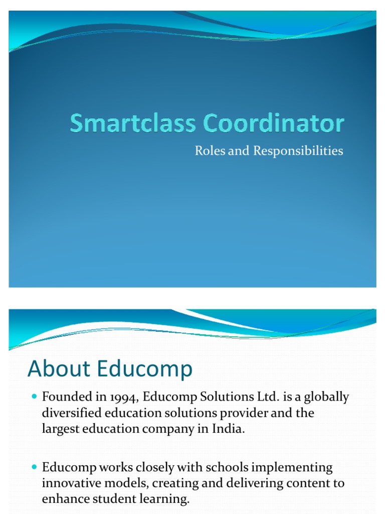 Smart Class Coordinator Roles and Responsibilities | PDF