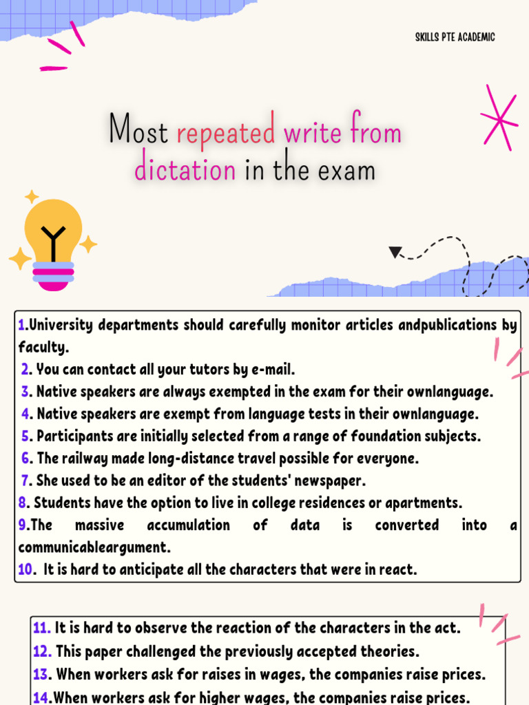 PTE Write from Dictation Guide 2024 | PDF | Economics | Thesis