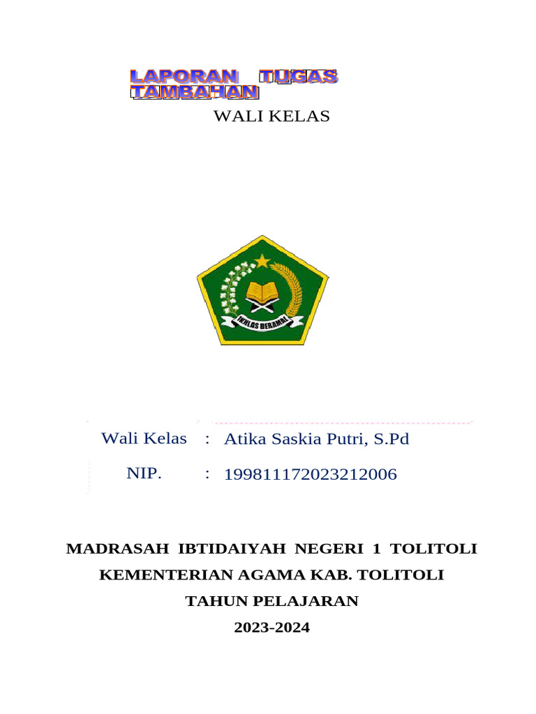 Laporan Wali Kelas | PDF
