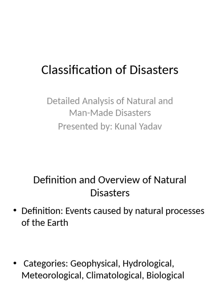 Classification of Disasters | PDF | Environmental Degradation | Nature