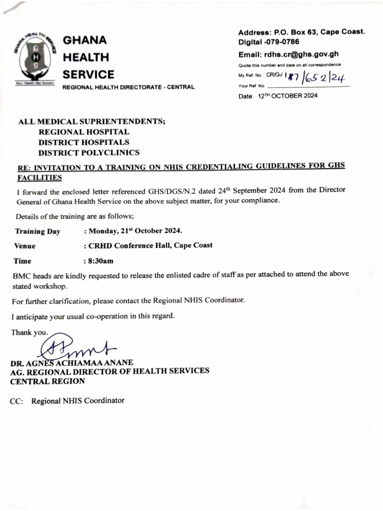 NHIS Credentialing Guidelines Training | PDF