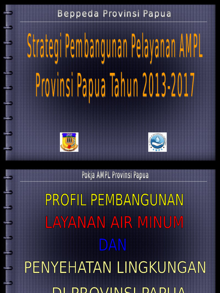 Visi Misi Kebijakan Umum Dan Strategi Pembangunan Pelayanan AMPL Di Papua | PDF