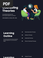 Counseling Theories Chart | PDF | Psychotherapy | Applied Psychology
