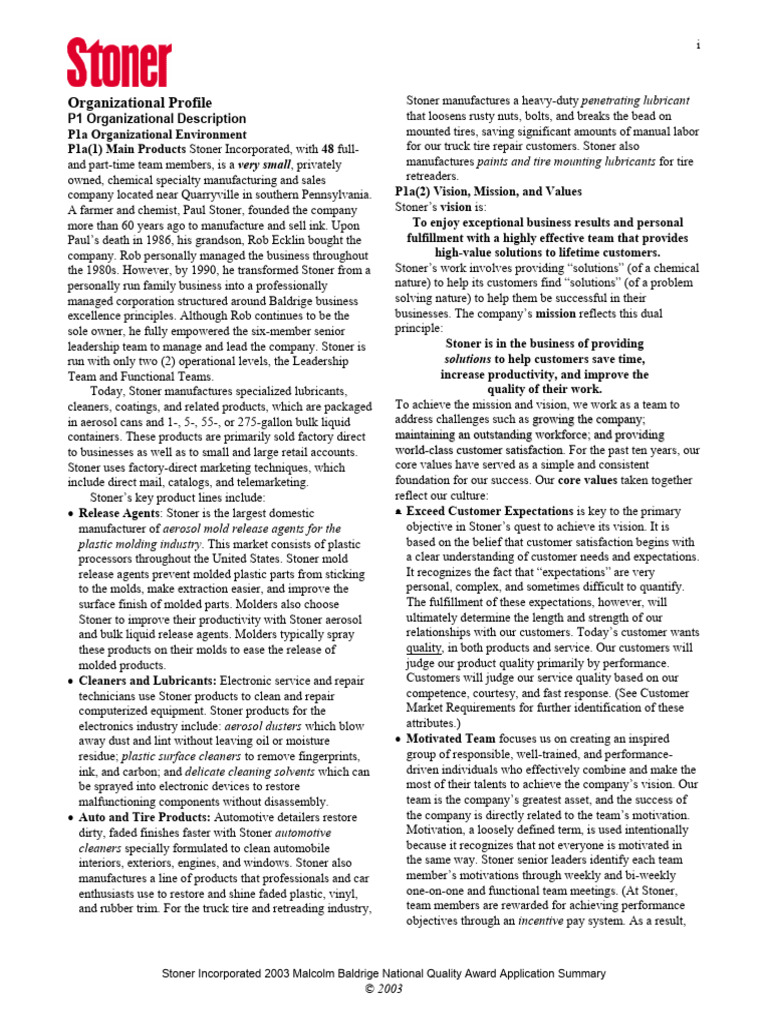 Stoner Application Summary | PDF | Sales | Leadership