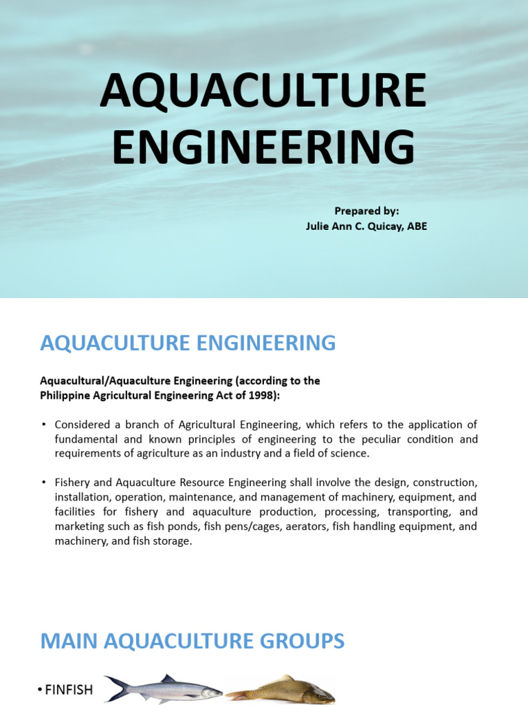Aquaculture Engineering Review For Print22 | PDF | Pump | Aquaculture