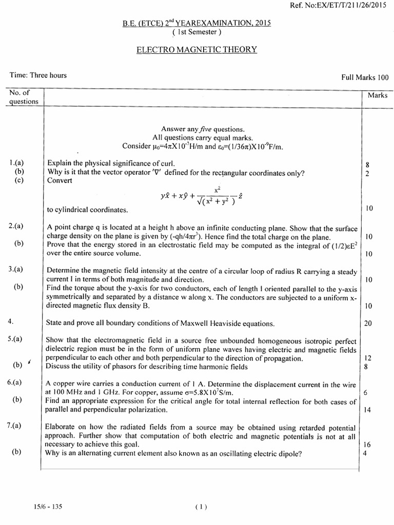 Electro Magnetic Theory | PDF