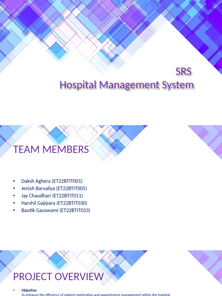 SRS Hospital Management System | PDF | Network Interface Controller ...