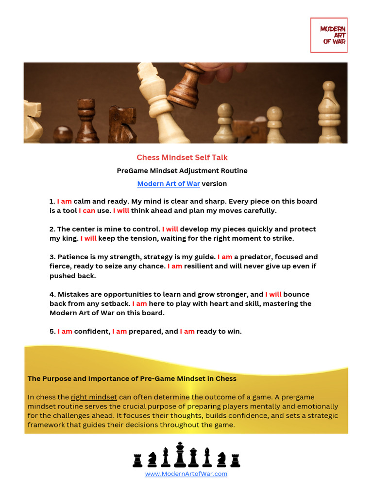 Chess Mindset Self Talk Modern Art of War Version 1qodvp | PDF | Self ...