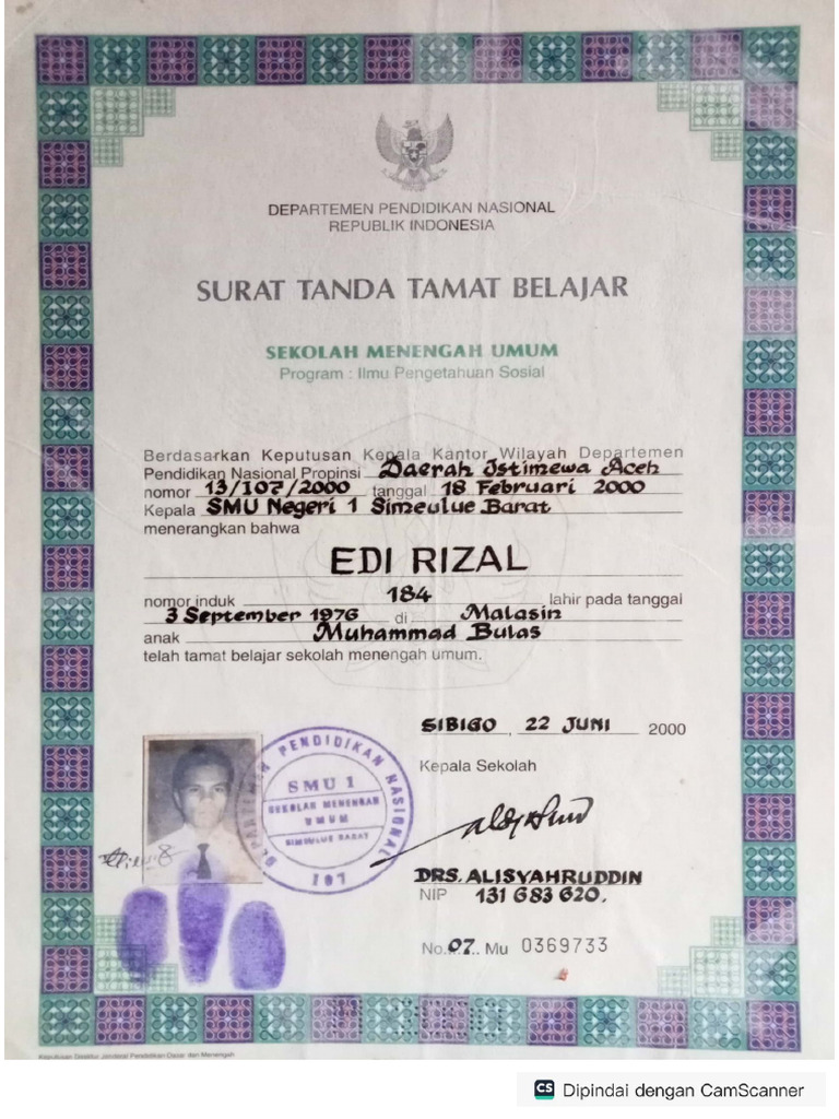 Ijazah Pak Edo | PDF