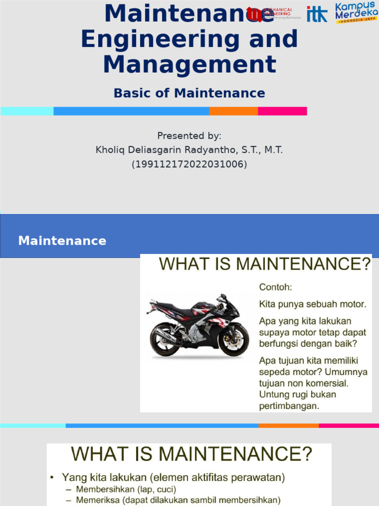 TMP Basic of Maintenance | PDF | Technology & Engineering