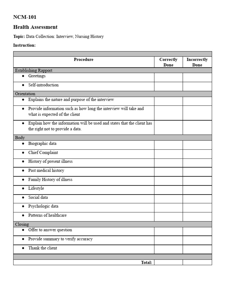 Health Assessment Interview Guide | PDF | Cardiovascular Diseases | Measles
