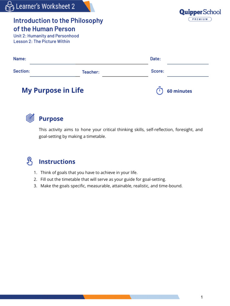 Goal-Setting in Lesson 2 | PDF | Liberal Arts Education | Cognition