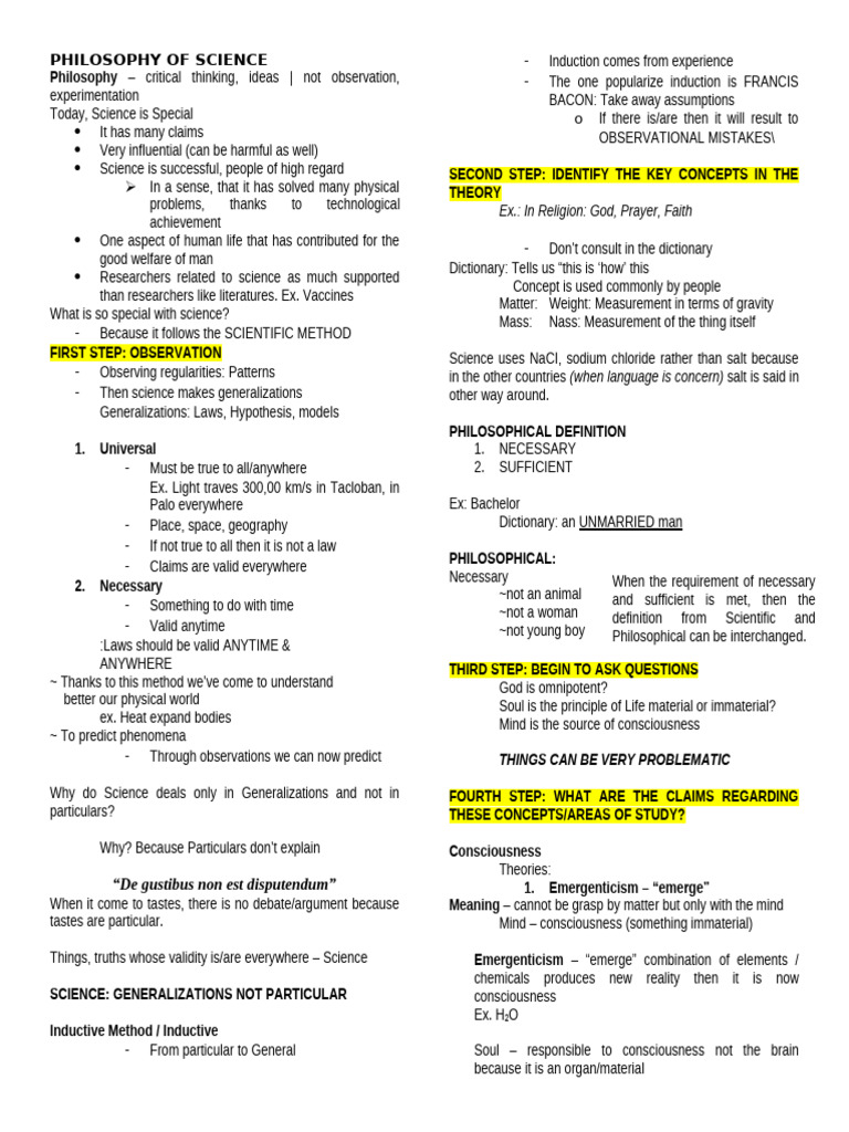 Ethics Philo of Science Philo of Language NOTE | PDF | Inductive Reasoning | Falsifiability