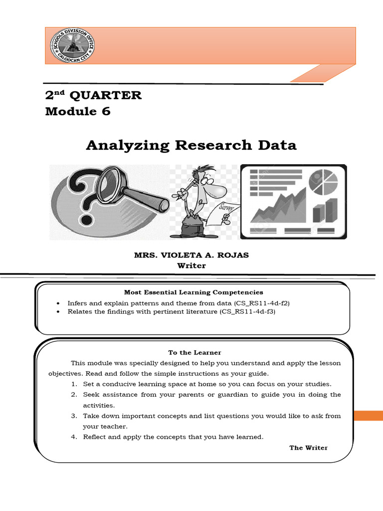 Practical Research 1 Q2 Week 6 | PDF | Qualitative Research | Analysis