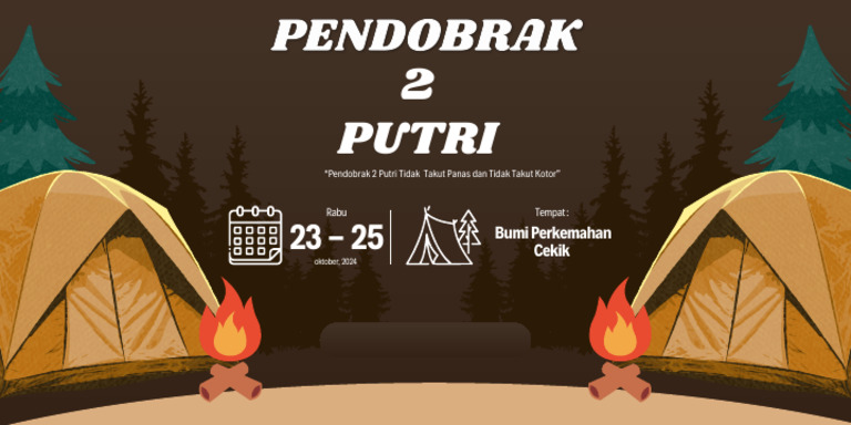 Cokelat Ilustrasi Banner Jambore Hari Pramuka PDF | PDF