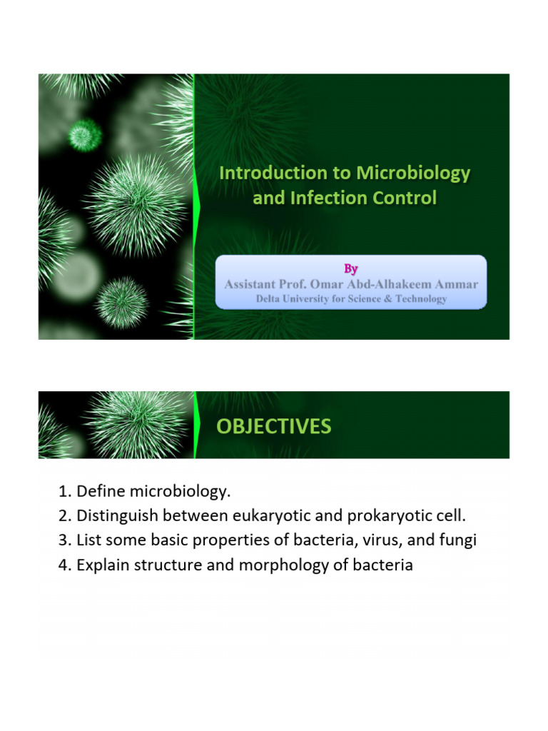 1 Introduction To Microbiology and Infection Control PDF | PDF ...