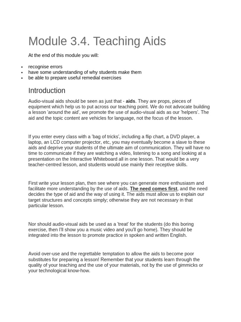 Module 3.4 - Teaching Aids | PDF | Computing