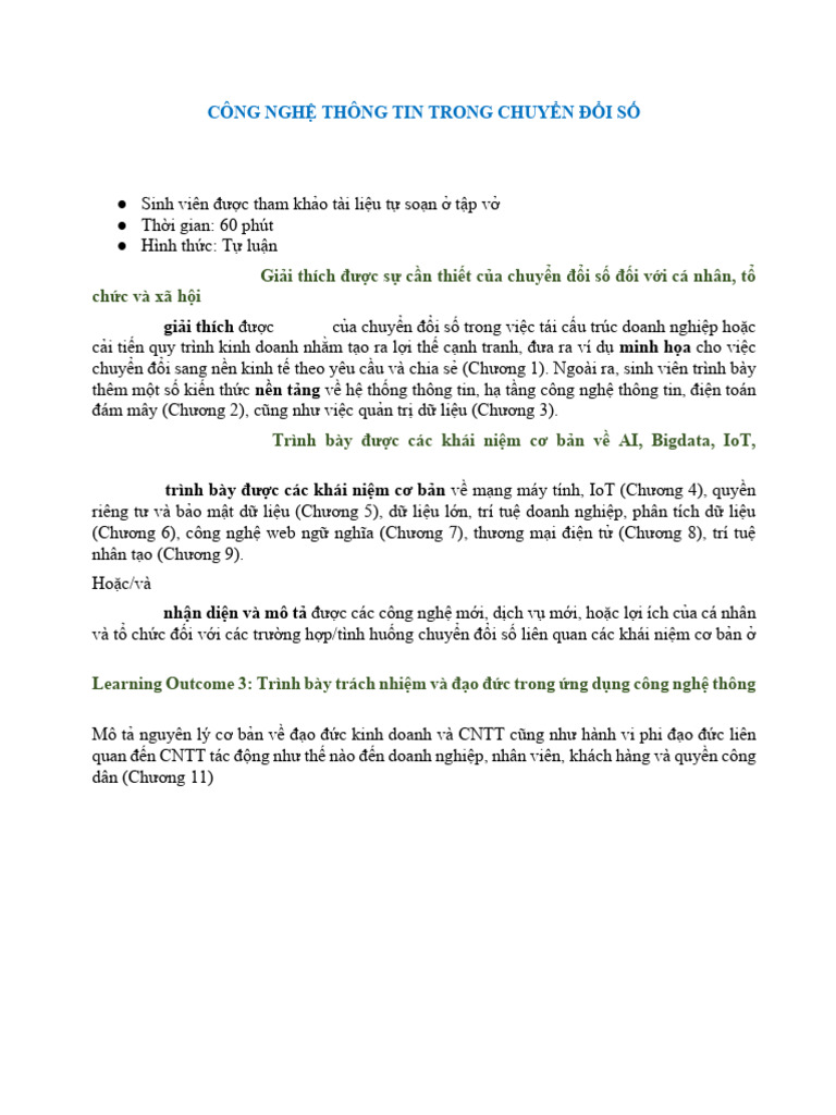 Chuyendoiso Onthi | PDF