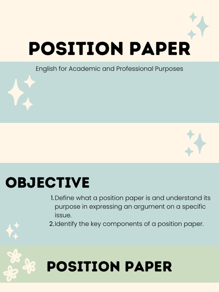 Position Paper | PDF | Argument | Policy