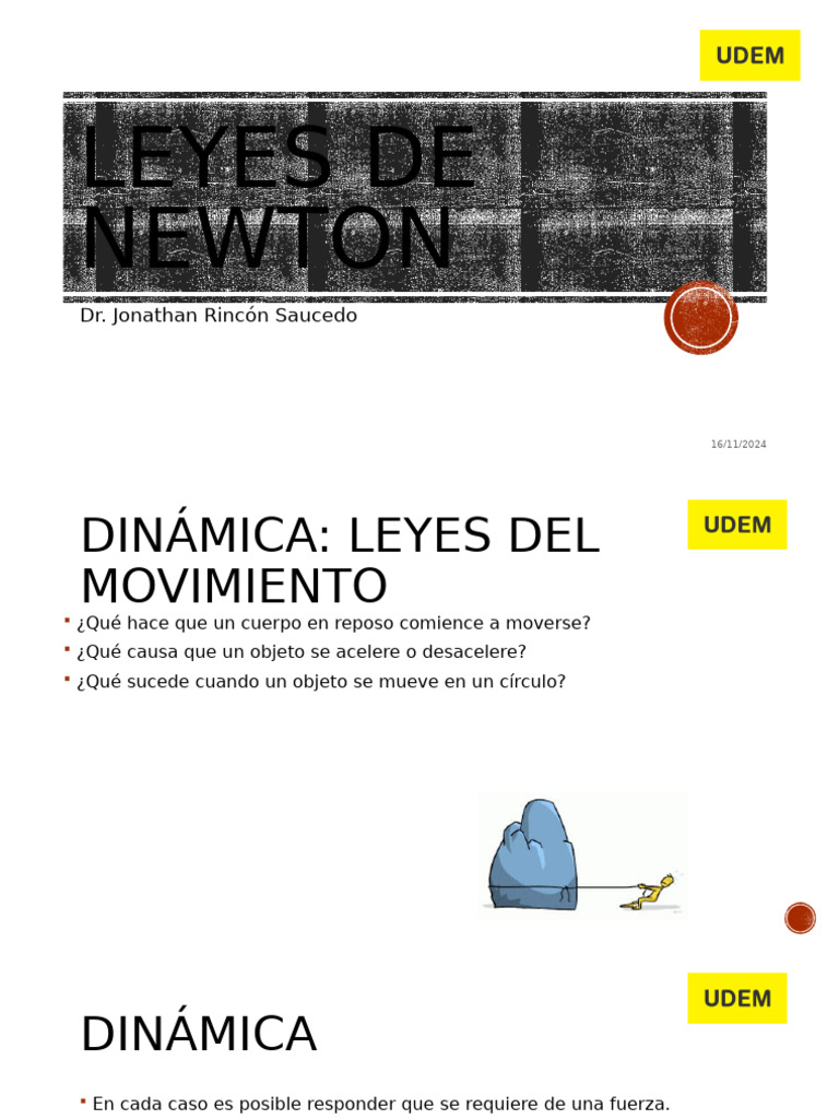 Leyes de Newton y Fuerzas en Dinámica | PDF | Fuerza | Las leyes del ...