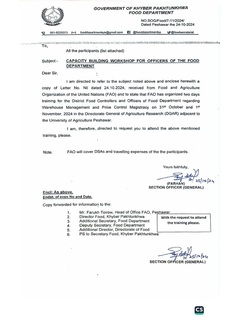 Training Notice | PDF
