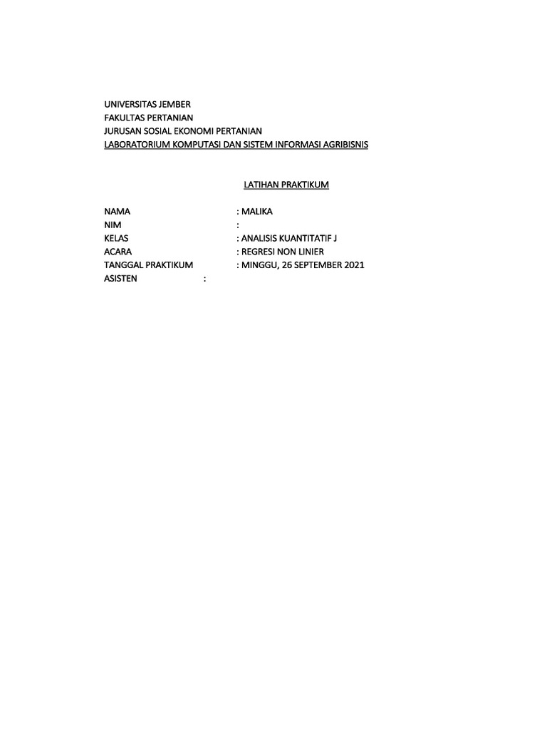 Latihan Malika | PDF