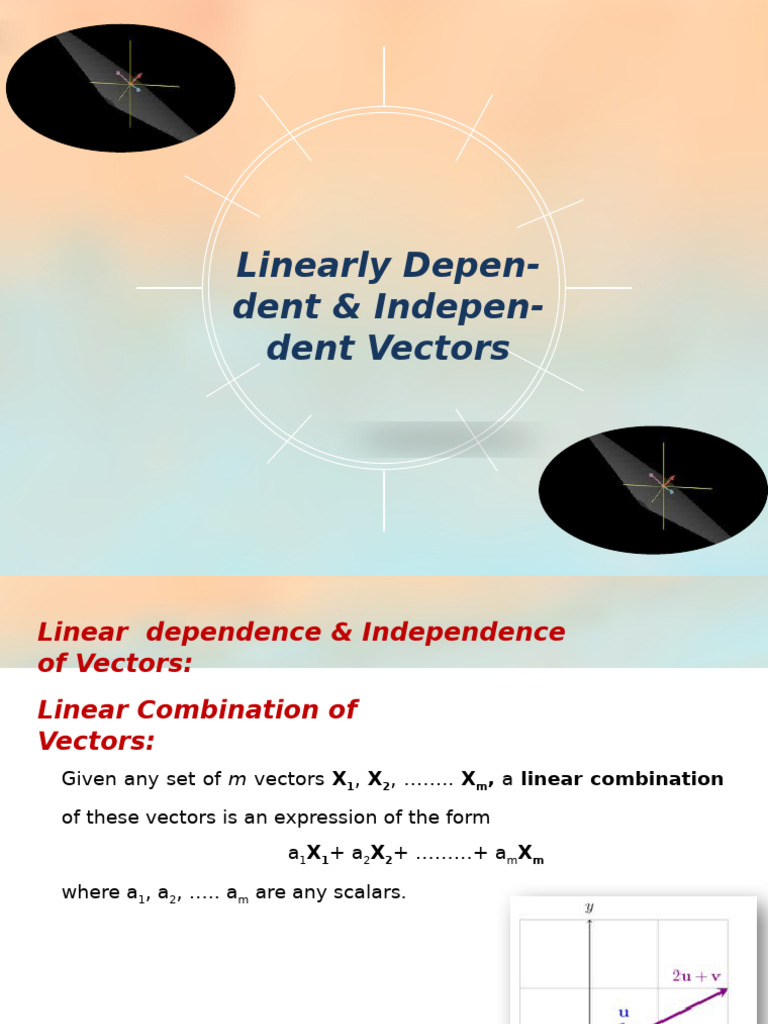 Linearly Independent and Dependent Vectors - DR - Sumathi | PDF ...