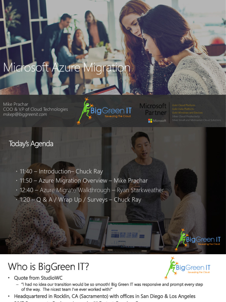 Azure Migration Presentation Fresno 1 28 2020 | PDF | Cloud Computing ...