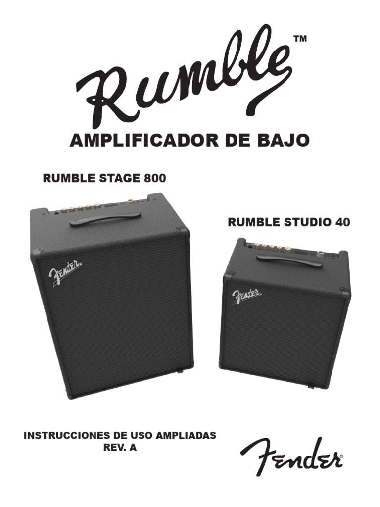 Rumble Studio 40 Stage 800 Rev A Spanish | PDF | Altoparlante ...