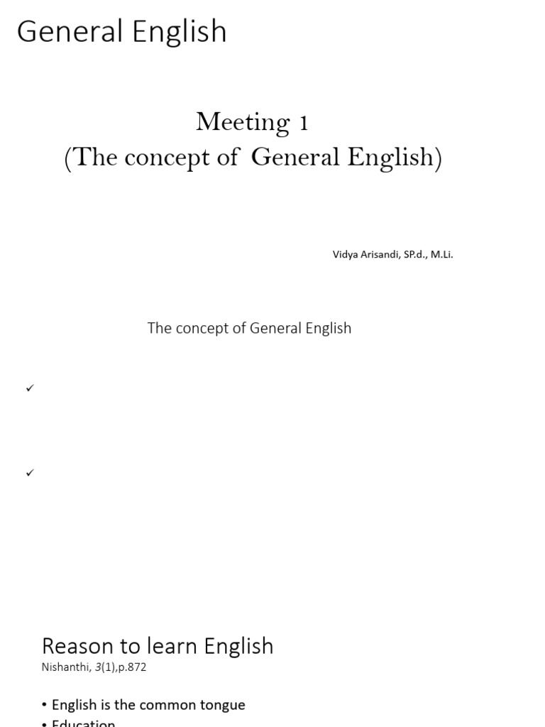 Understanding General English Basics | PDF | English Language | Adverb