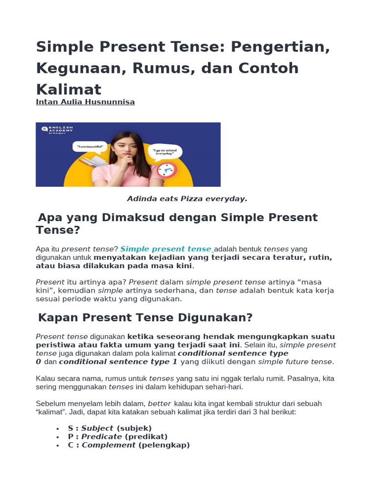 Simple Present Tense | PDF